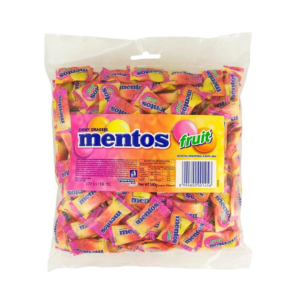 Mentos Fruit Pillow Pack 540g - Candy Bar Sydney