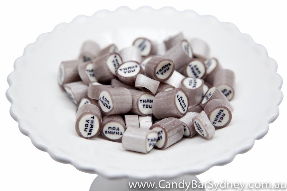 Silver Thank You Rock Candy 1kg - Candy Bar Sydney