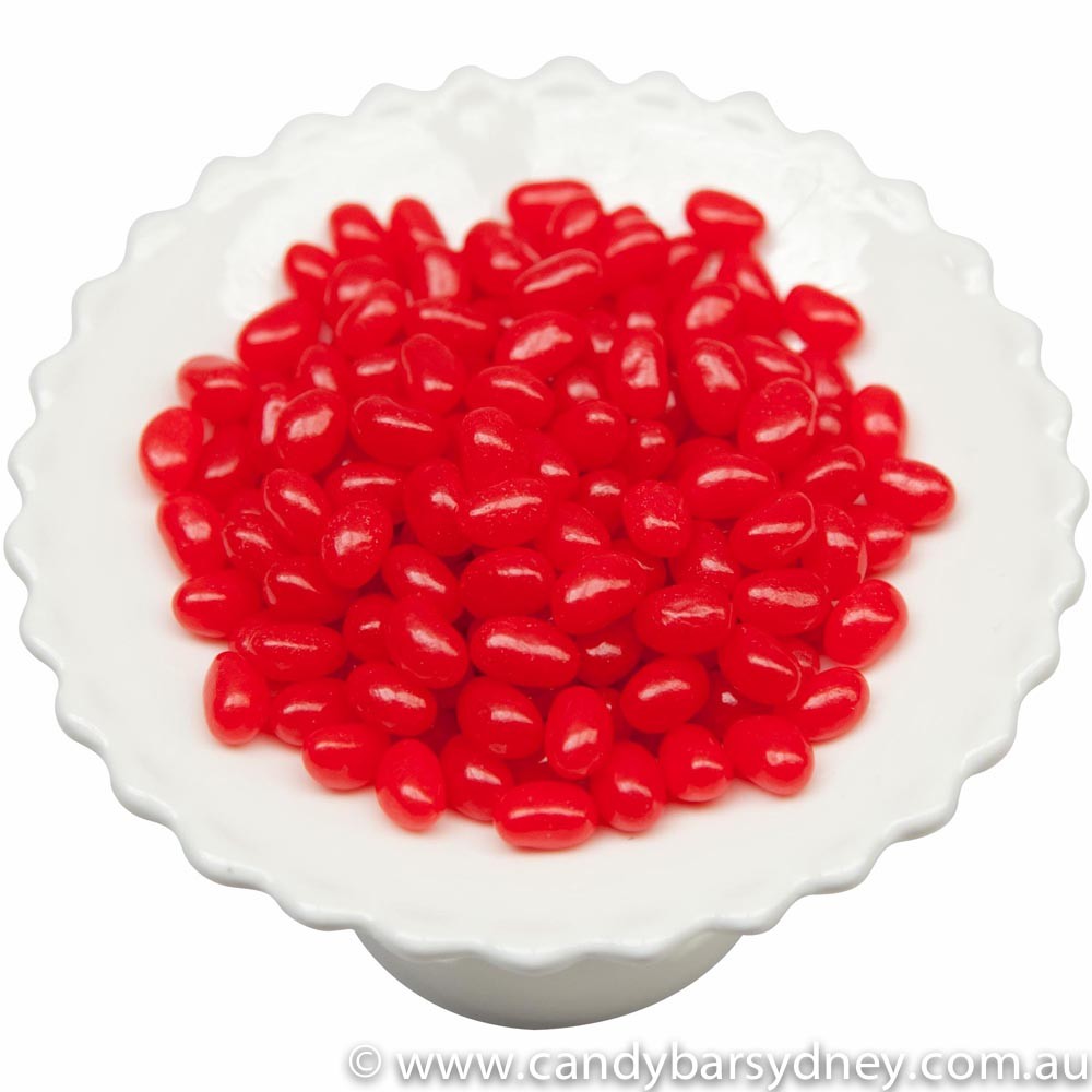 Red Mini Jelly Beans 1kg - 12kg - Candy Bar Sydney