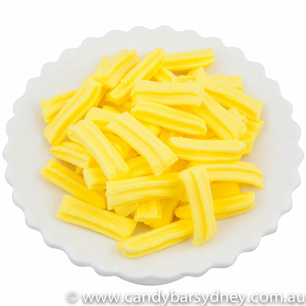 Yellow Mini Fruit Sticks 500g - 5kg - Candy Bar Sydney