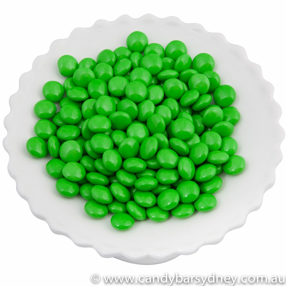 Green Chocolate Buttons 1kg - 8kg - Candy Bar Sydney