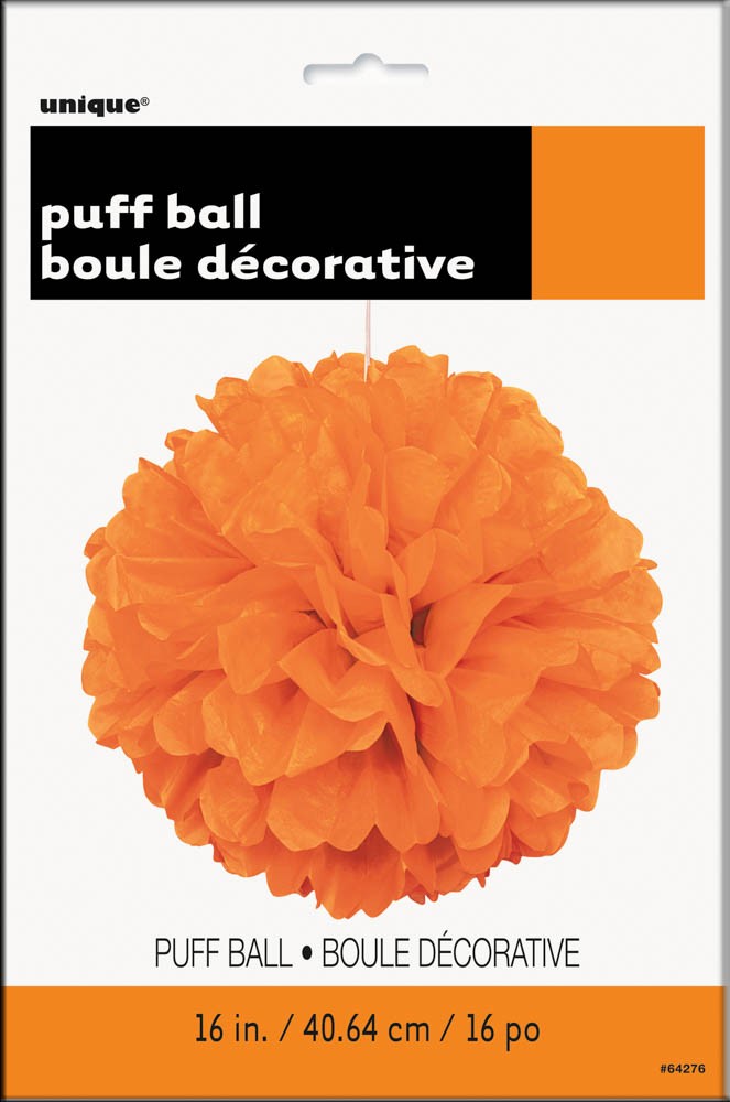 Orange Decorative Puff 40cm - Candy Bar Sydney