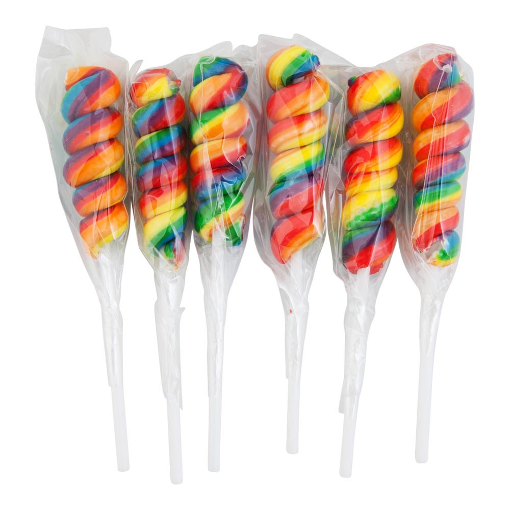 Rainbow Mini Twist Lollipops 24 pack - Candy Bar Sydney