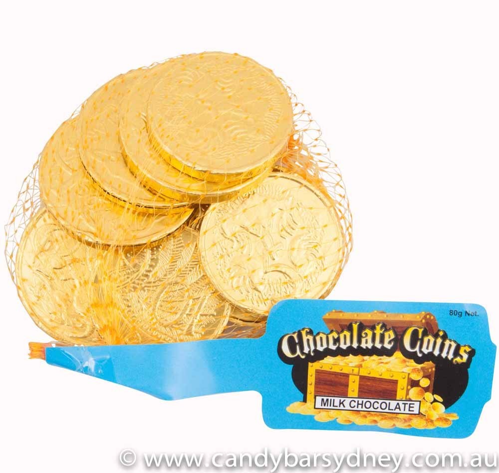 Gold Milk Chocolate Coins 65g - Candy Bar Sydney