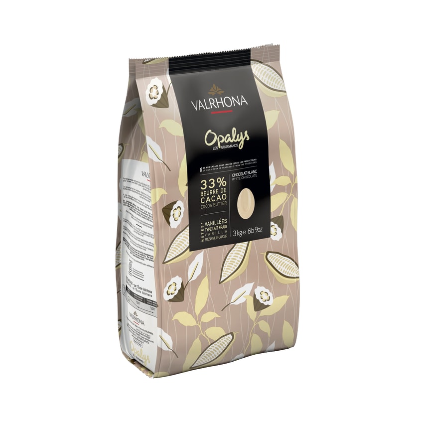 Valrhona Opalys 33% White Couverture Chocolate Feves 3kg - Candy Bar Sydney