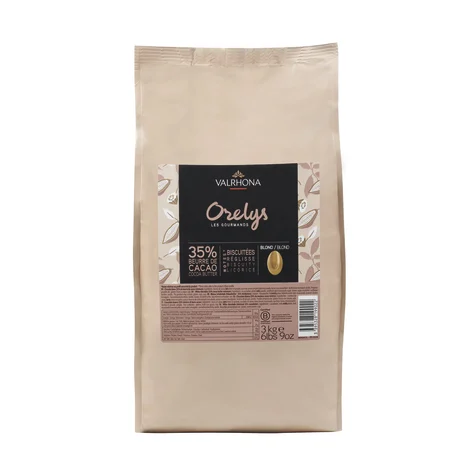 Valrhona Orelys 35% White Couverture Chocolate Feves - Candy Bar Sydney