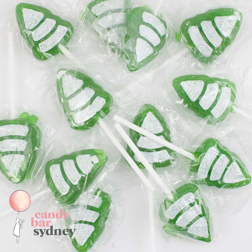 Green Christmas Tree Pops Bulk 1kg - Candy Bar Sydney