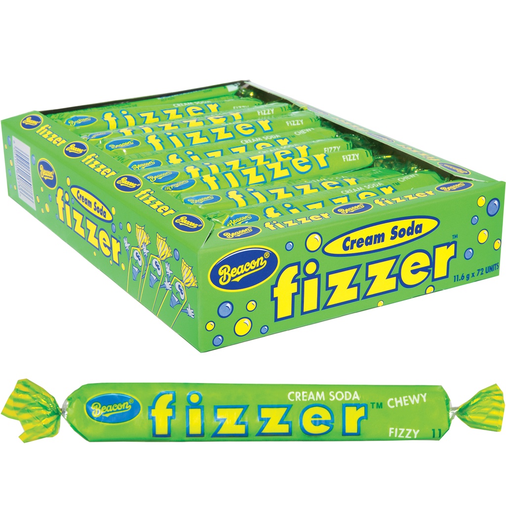 Beacon Fizzer Cream Soda 11.6g x 72 - Candy Bar Sydney